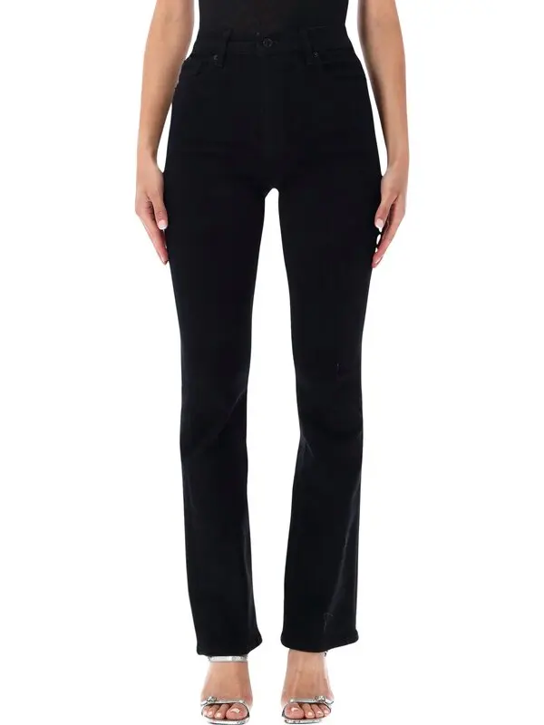 FRAME High-rise Slim Bootcut Jeans - Nero