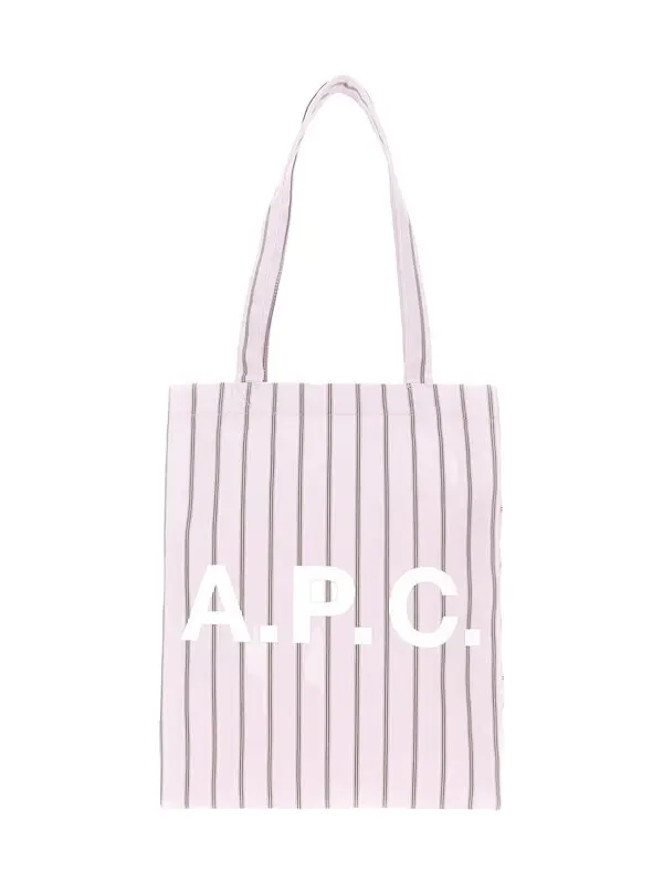 A.p.c. Striped Cotton Tote Bag - Rosa