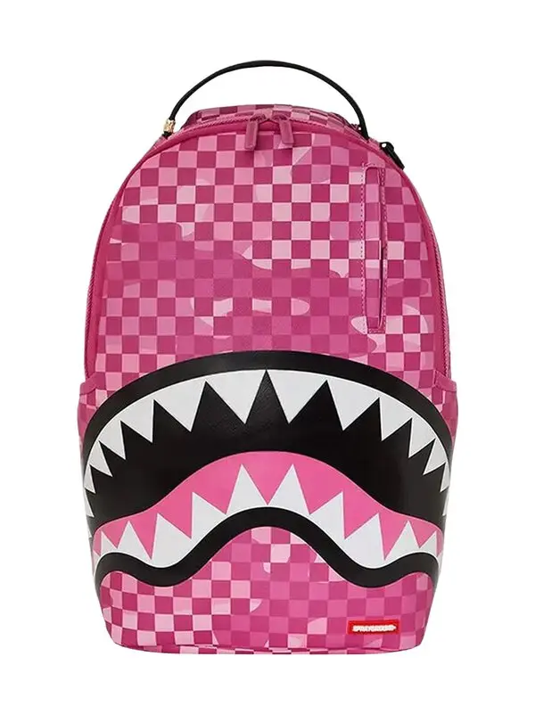 SPRAYGROUND Camouflage Check Shark Mouth Backpack - Multicolor