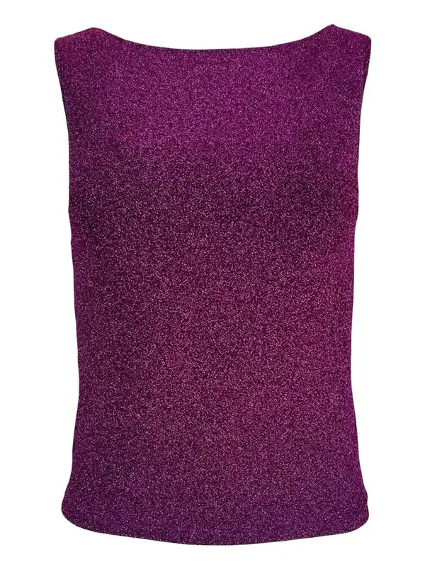 LAURA CITRON Electric Orchid Lamé Top - Pink