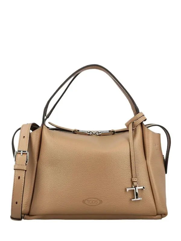 TOD'S Small Calf Leather Handbag With Shoulder Strap - Brown