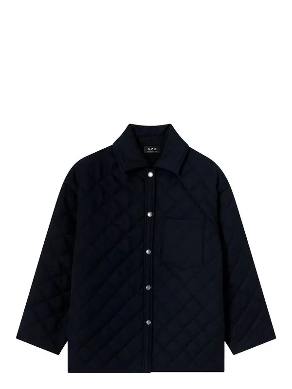 A.p.c. Georges Quilted Wool Jacket - Blue