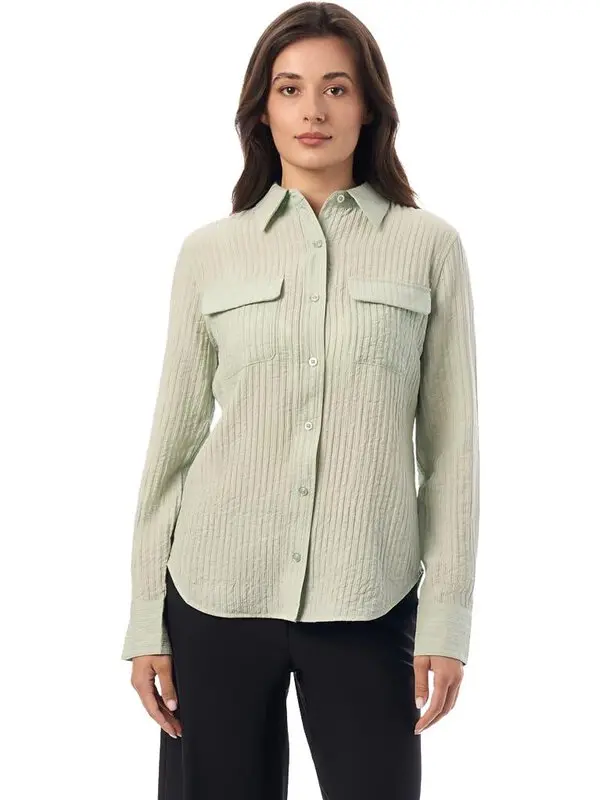 Equipment Long Sleeve Utility Shirt - Mint