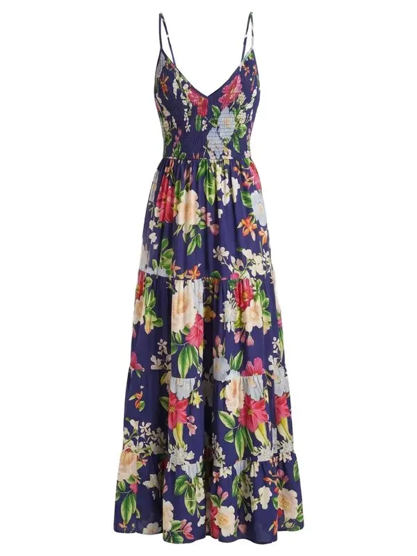 Yumi Kim Kuhio Navy Floral Print Maxi Dress - Blue