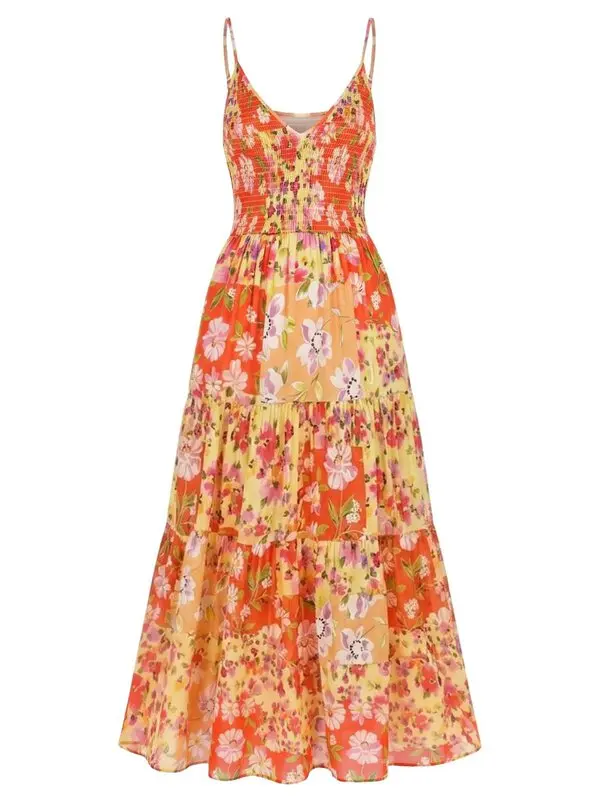 Yumi Kim Kuhio Sunset Field Maxi Dress - Orange