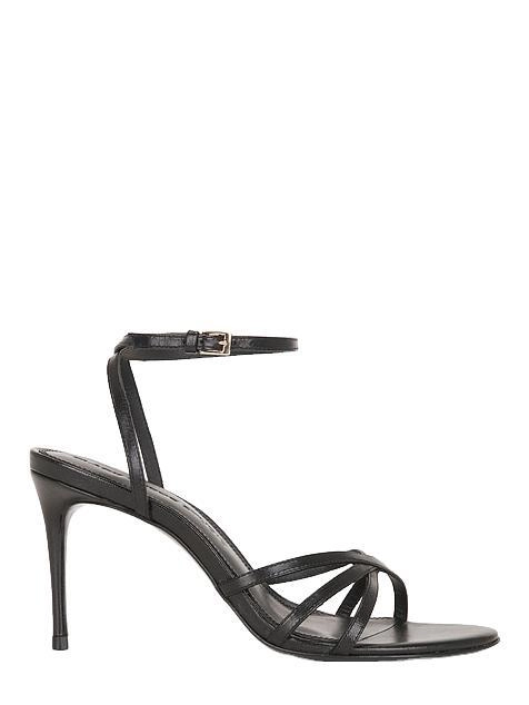 BLACK SUEDE STUDIO Olie 80 Sandal - Black Leather