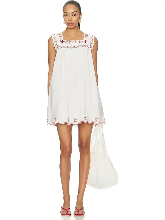 For Love & Lemons Sleeveless Mini Dress - White