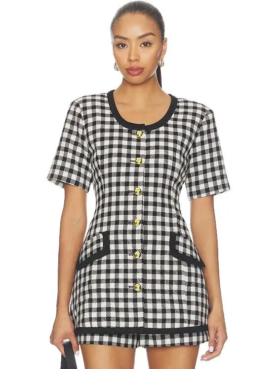 MAUDE CLUB Frances Jacket - Black Gingham