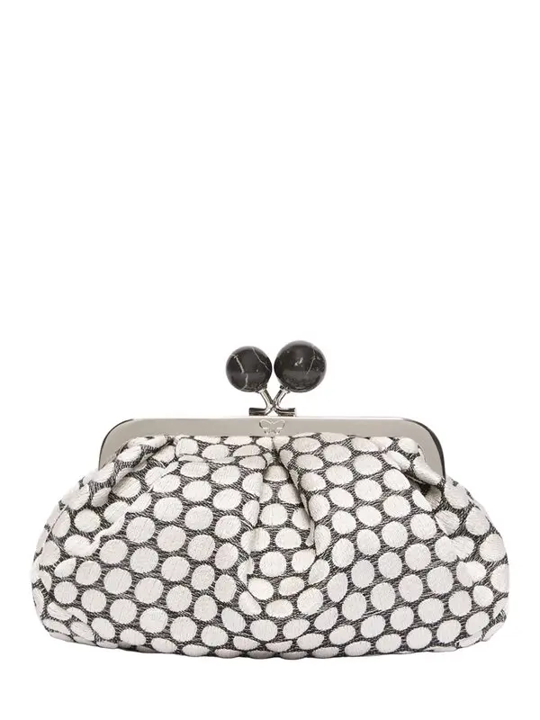 Max Mara Woven Jacquard Pasticcino Clutch Bag - Black