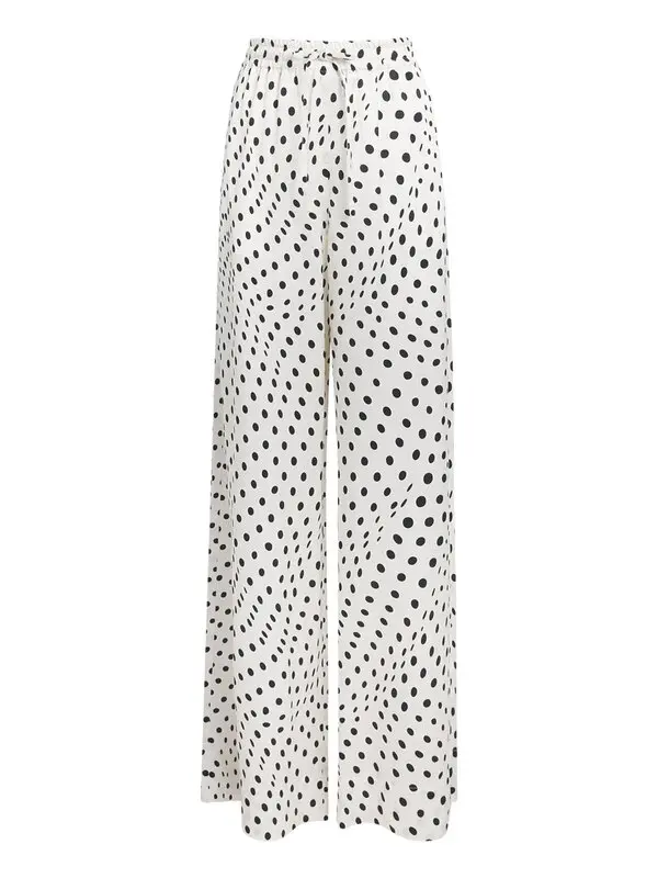 Stella McCartney Polka Dot Wide-leg Trousers - Ivory