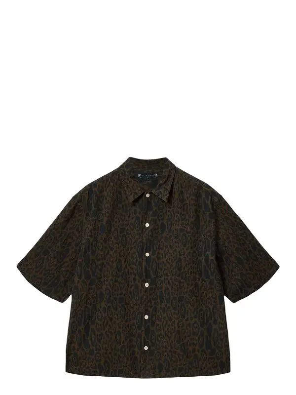 ALLSAINTS Organic Cotton-linen Leopardo Shirt - Brown