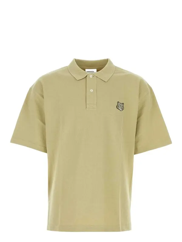 Maison Kitsuné Bold Fox Head Patch Oversized Polo Shirt - Nude