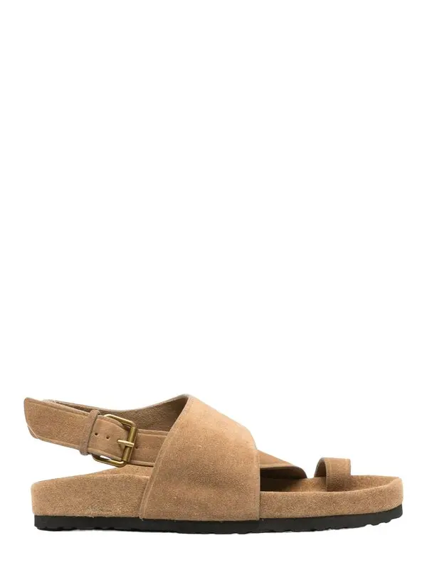 Soeur Domani Buckled Slingback Sandals - Beige