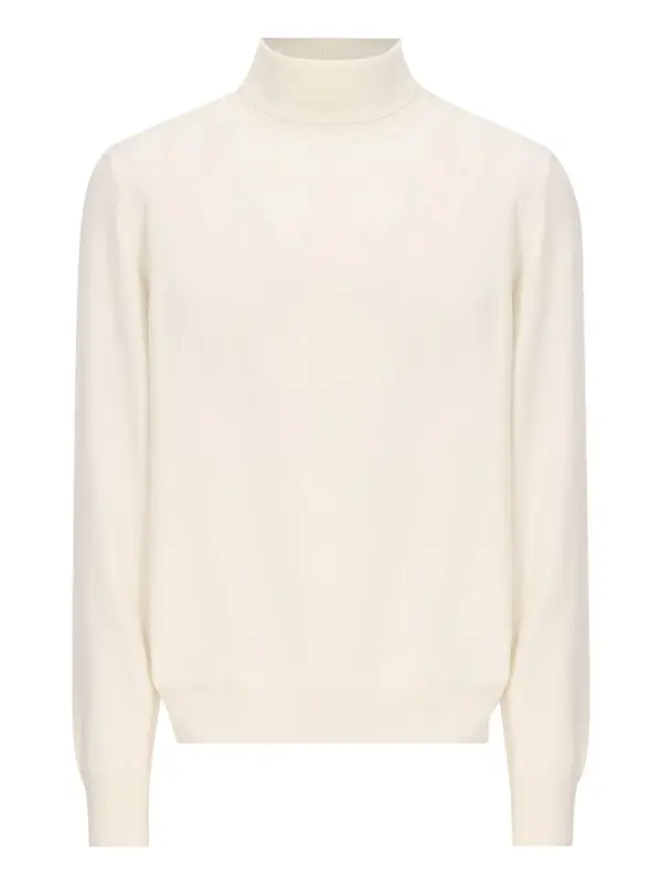 Tagliatore Long-sleeve High-neck Top - White