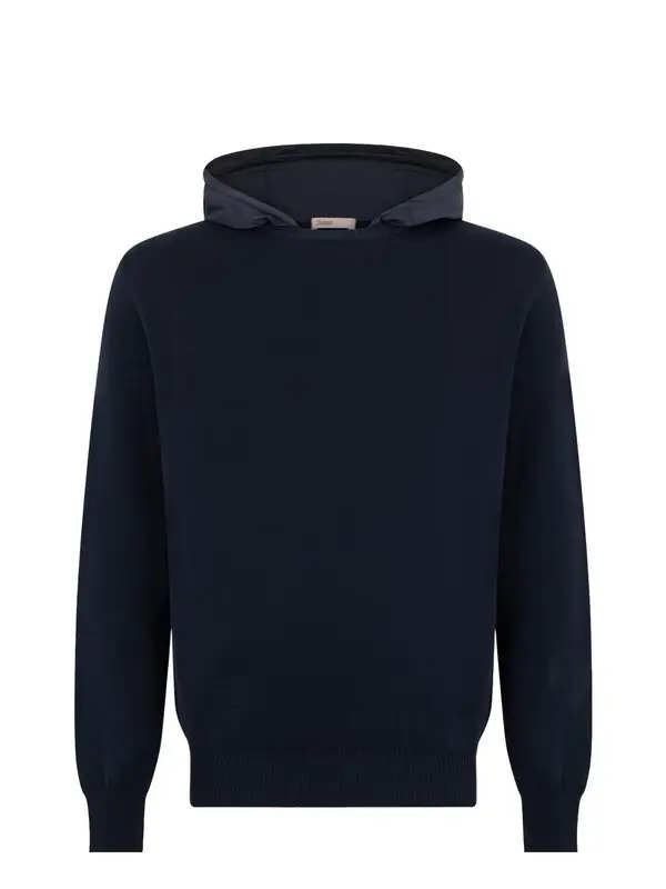 Herno Hooded Knit Top - Blue