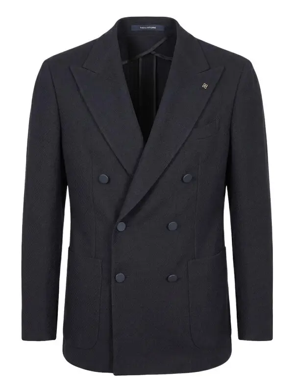 Tagliatore Montecarlo Double Breasted Blazer - Blue