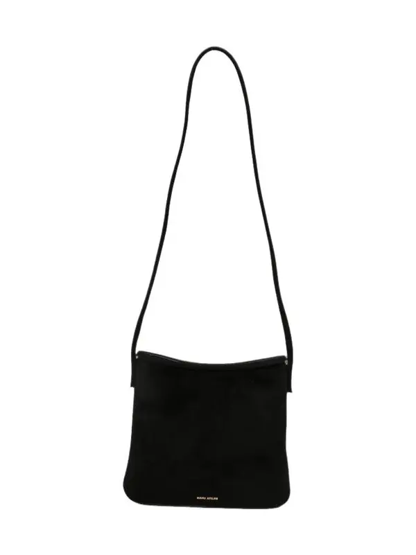 Manu Atelier Fidèle Suede Shoulder Bag - Black