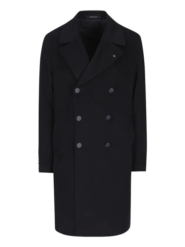 Tagliatore Double-breasted Overcoat - Black
