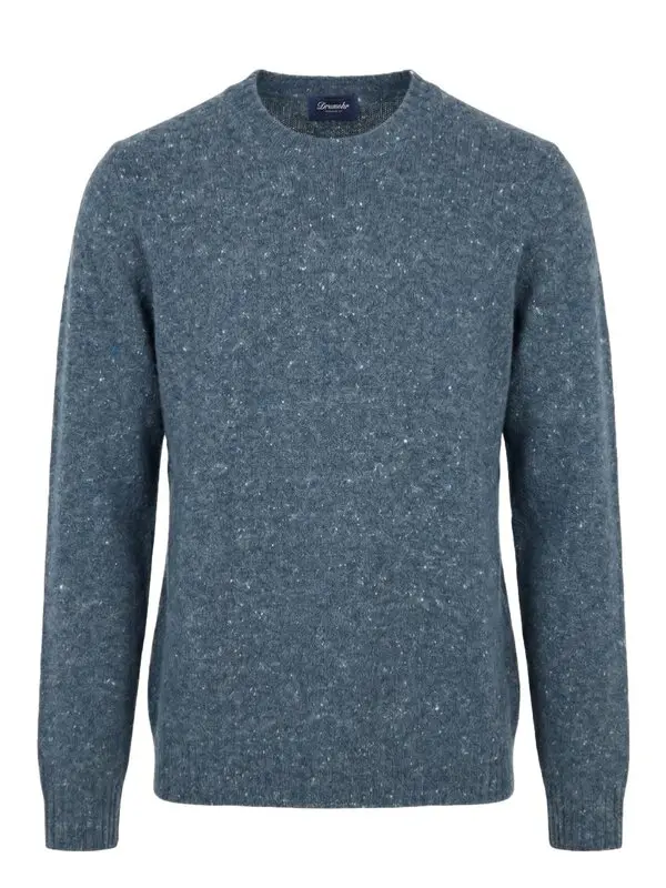 DRUMOHR Flecked-knit Wool Sweater - Blue