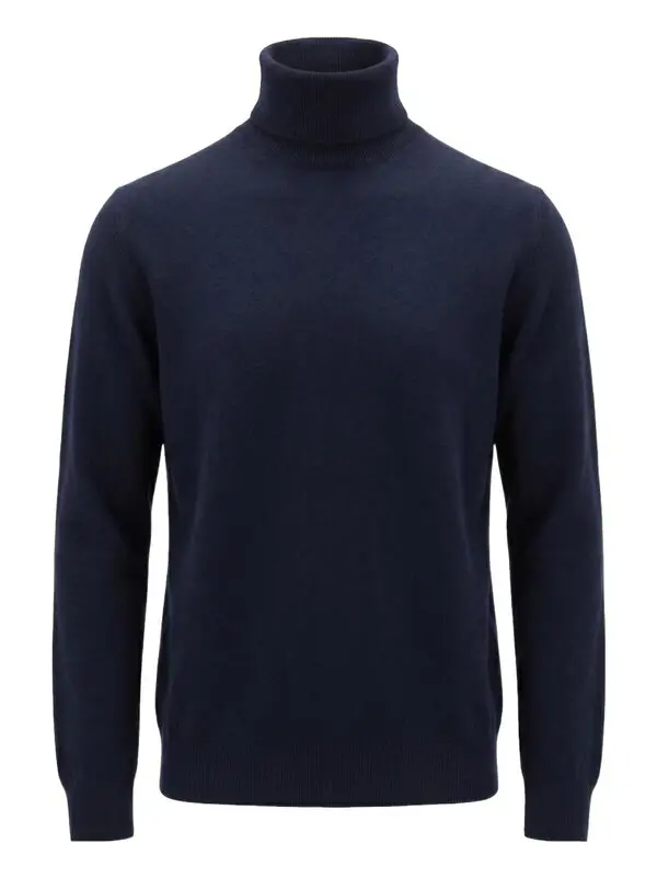 DRUMOHR Roll-neck Long-sleeve Sweater - Navy