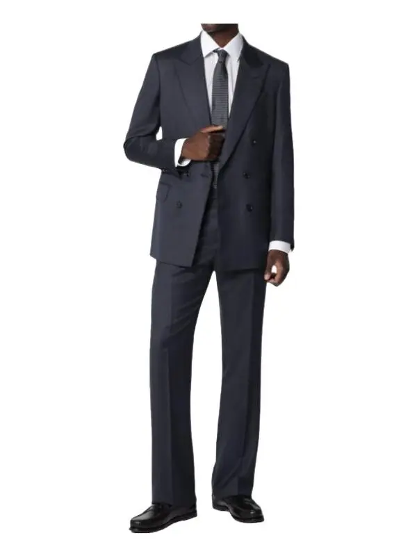 TOM FORD Two-piece Set: Long-sleeve Suit Jacket And Trousers - Navy