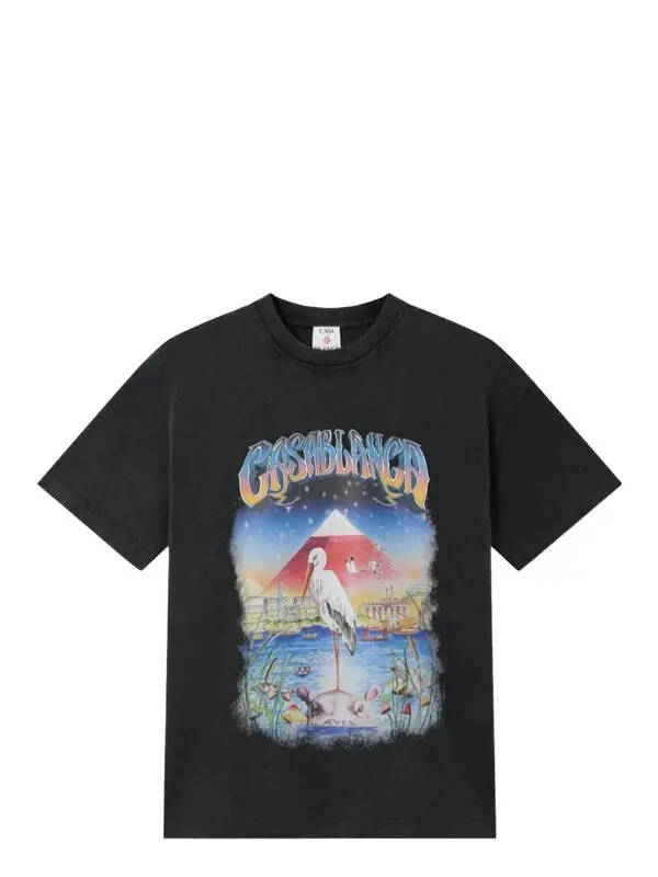 Casablanca Graphic Print T-shirt - Black