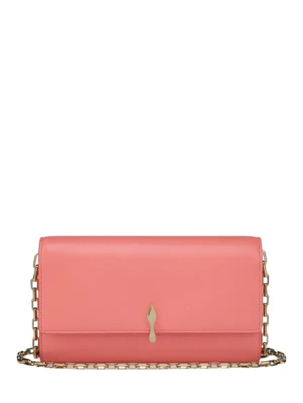 CHRISTIAN LOUBOUTIN Bettina Chain Wallet - Grapefruit
