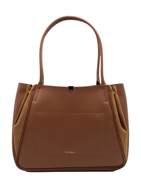 COCCINELLE Structured Paneled Tote Bag - Brown