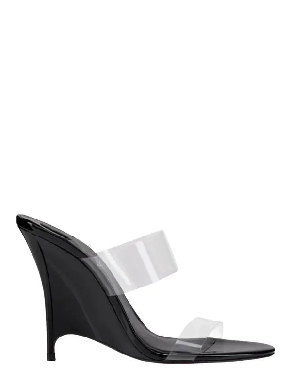 CHRISTIAN LOUBOUTIN Solo Zee Wedge Sandals - Black