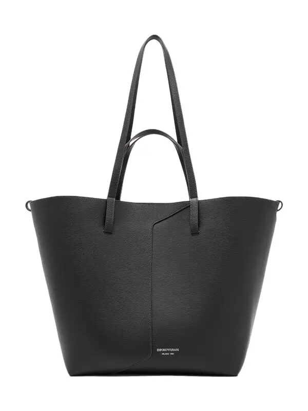 Emporio Armani 1981 Leather Shopper Bag - Black