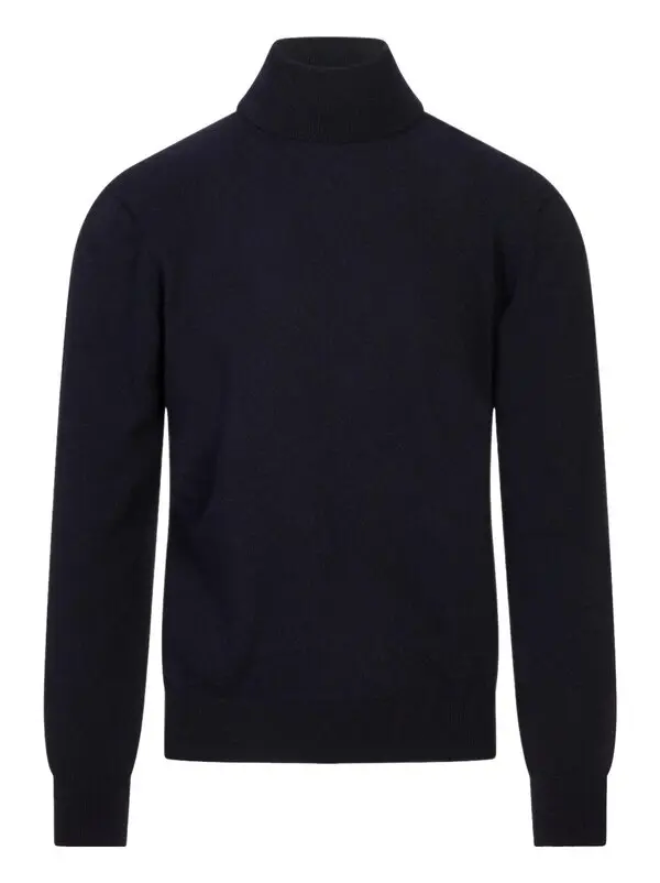 Agnona Long-sleeve High-neck Top - Black