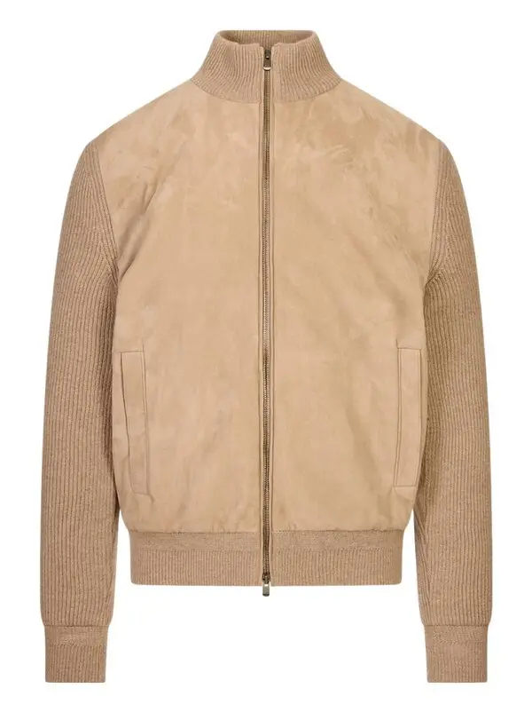 Agnona Long-sleeve Paneled Jacket - Nude