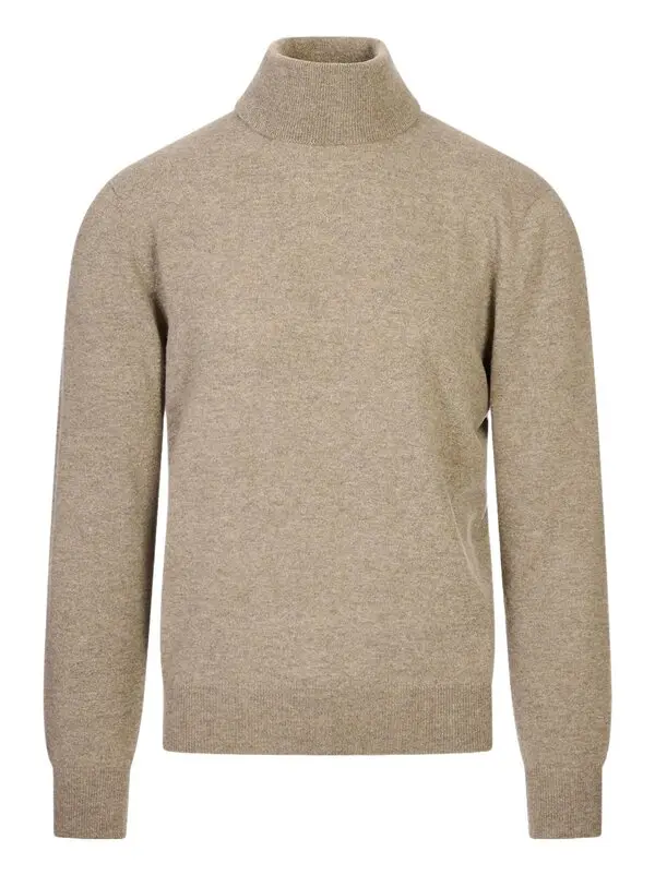 Agnona Long-sleeve High-neck Top - Nude