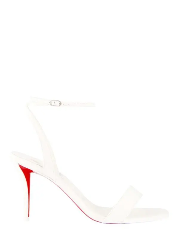CHRISTIAN LOUBOUTIN Round Toe High-heeled Sandals - White