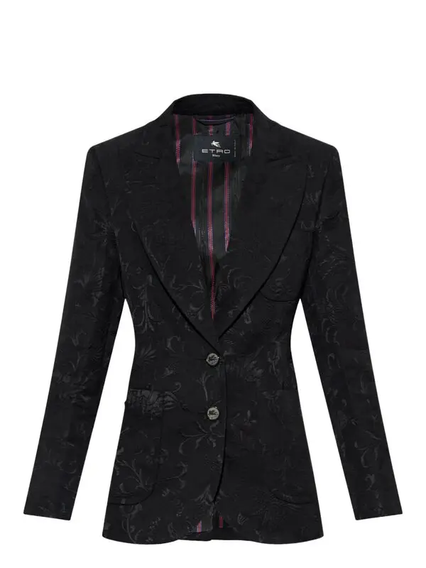 Etro Long-sleeve Printed Casual Jacket - Black