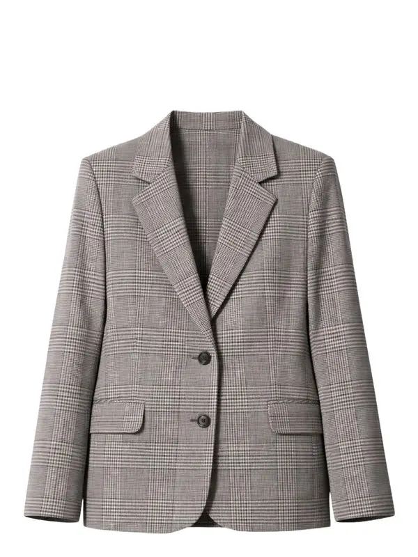 IRO PARIS Single-breasted Plaid Blazer - Brown