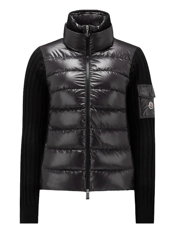 Moncler Panelled Zip-up Padded Jacket - Black