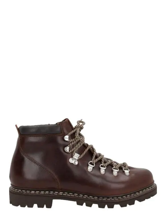 Paraboot Round Toe Lace-up Hiking Boots - Black