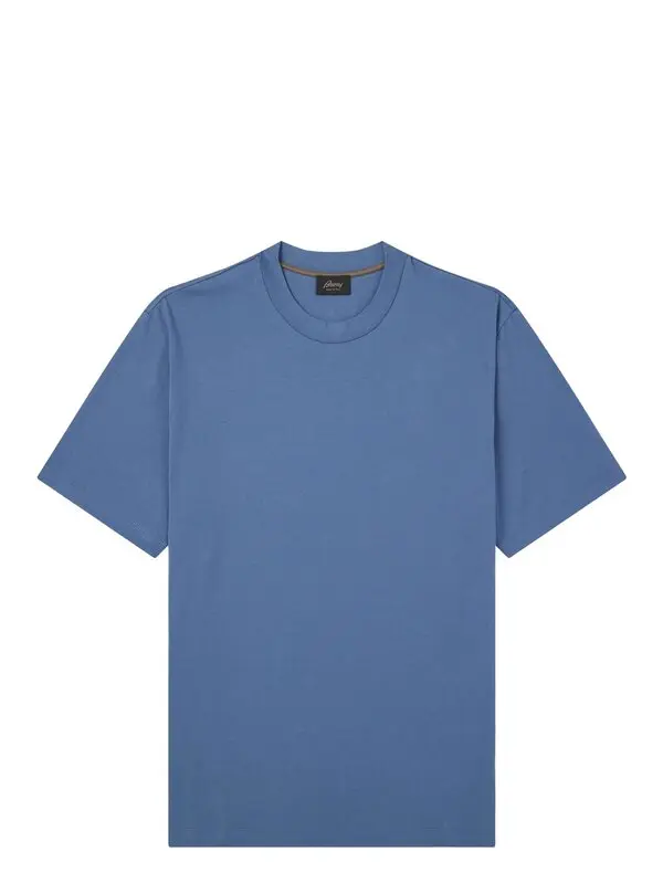 Brioni Cotton-jersey T-shirt - Blue