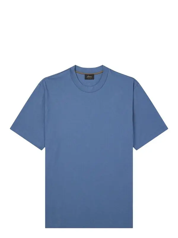Brioni Cotton-jersey T-shirt - Blue