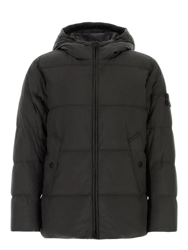 Stone Island Graphite Nylon Down Jacket - Grey