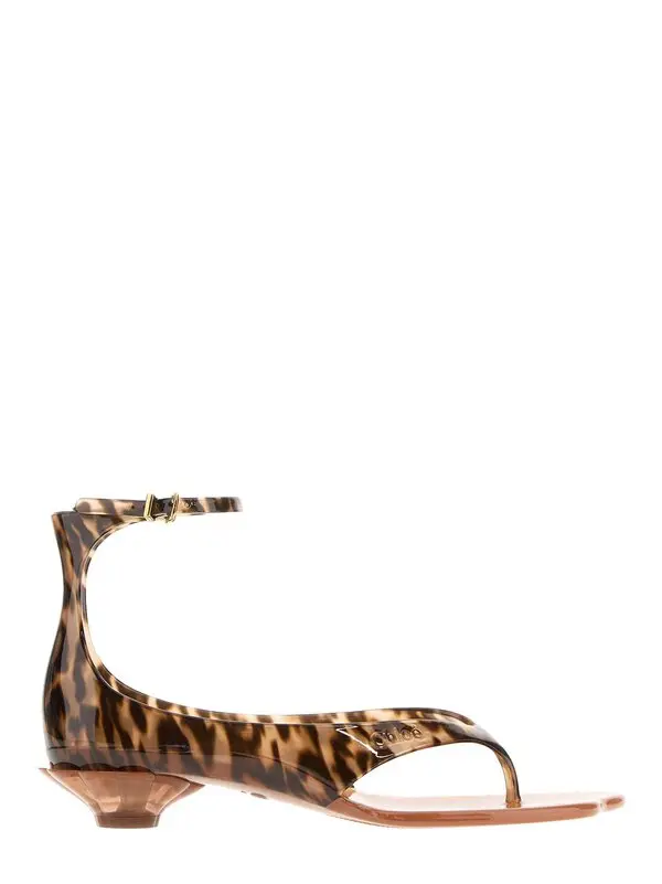 Chloé Printed Tpu Jelly Thong Sandals - White