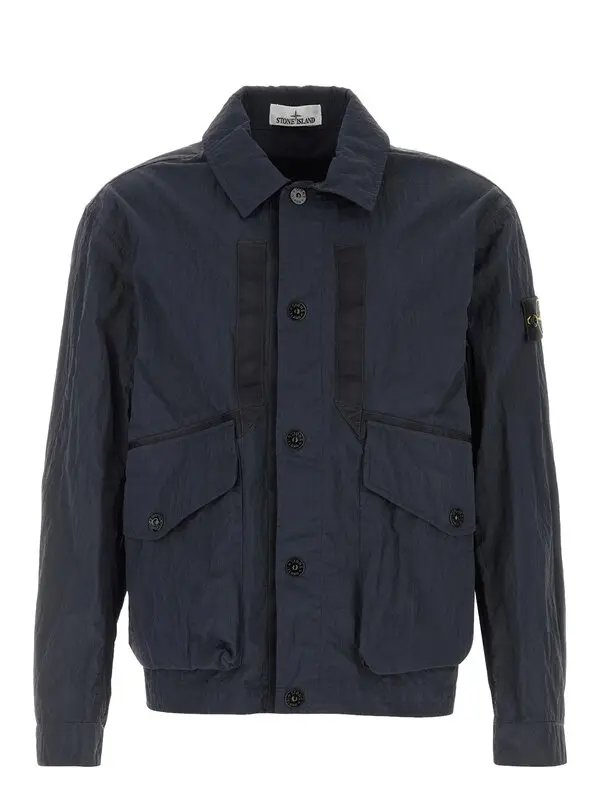 Stone Island Nylon Windbreaker - Blue