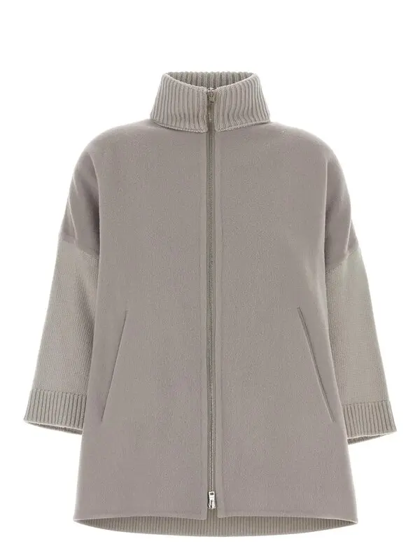 Herno Flannel And Wool Cardigan - Grey