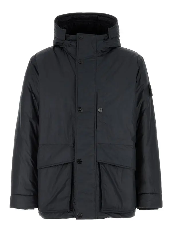 Stone Island Hooded Parka - Blue
