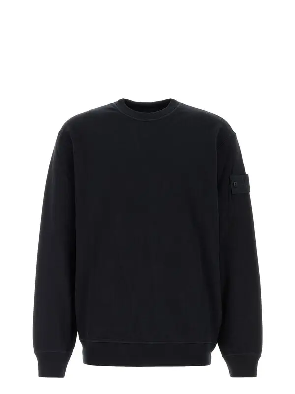 Stone Island Stretch Cotton Sweatshirt - Black