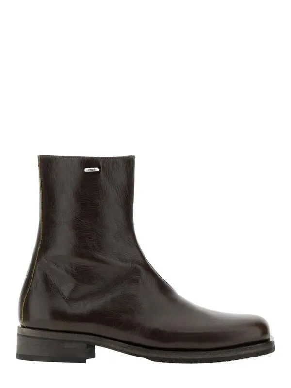 Our Legacy Chocolate Leather Camion Ankle Boots - Brown