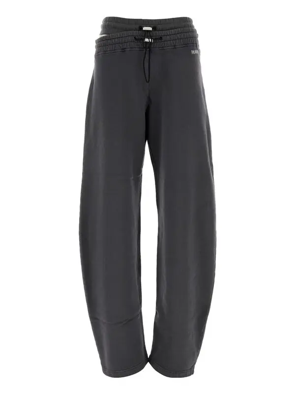 Attico Dark Cotton Joggers - Grey