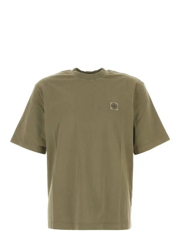 Stone Island Olive Cotton T-shirt - Green