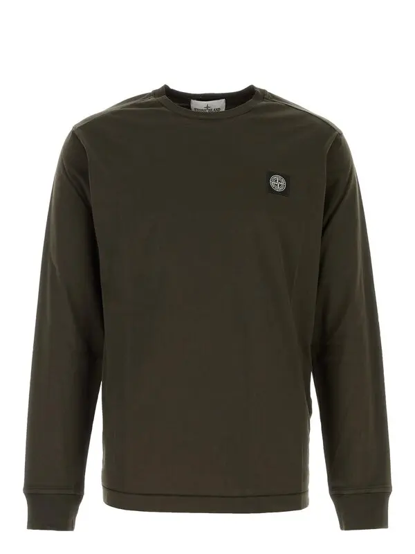 Stone Island Khaki Cotton T-shirt - Green
